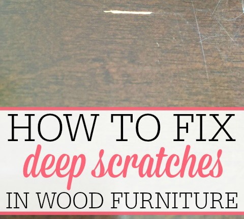 HOW TO FIX DEEP SCRATCHES IN WOOD - Frugally Blonde